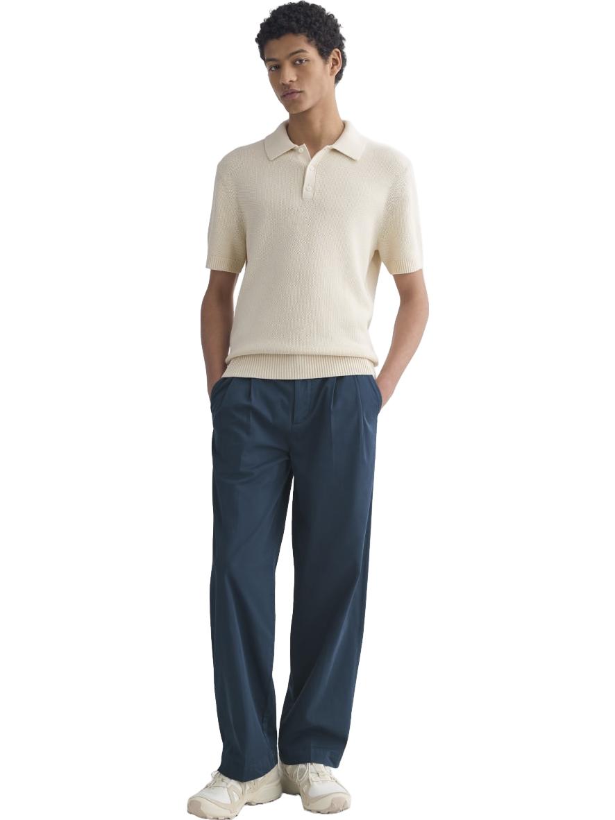 EVERLANE Everlane Pull-On Pleated Twill Trousers